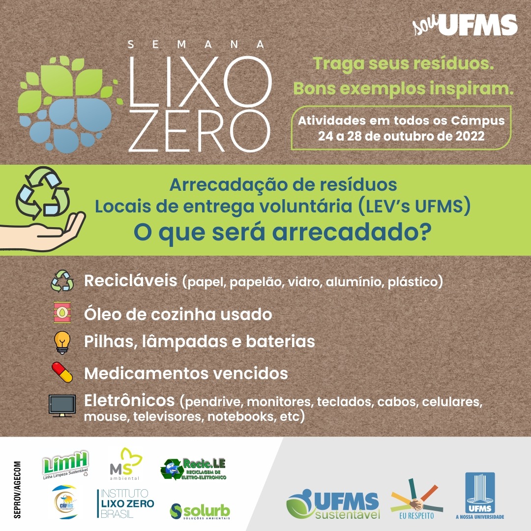 » UFMS promove a Semana Lixo Zero 2022